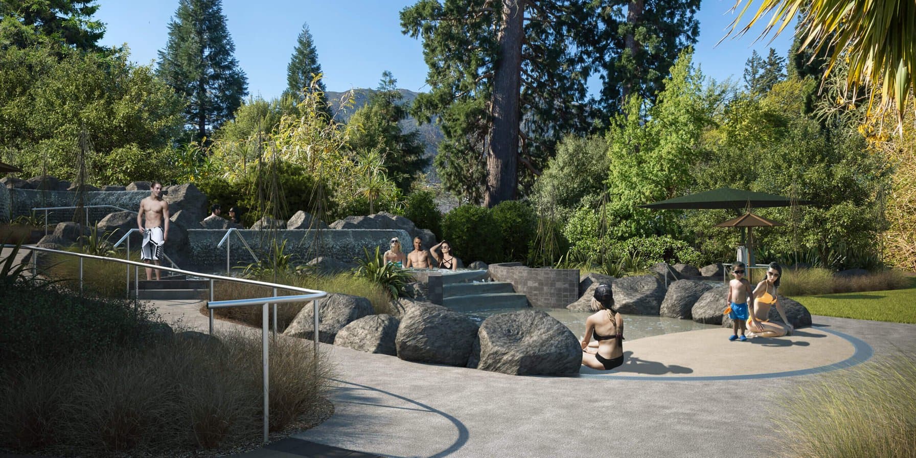 Hanmer Springs – Cascade Pools & Conical Thrill Hydroslide | TSA Riley